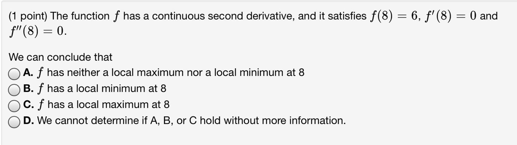 Solved The Function F Has A Continuous Second Derivative