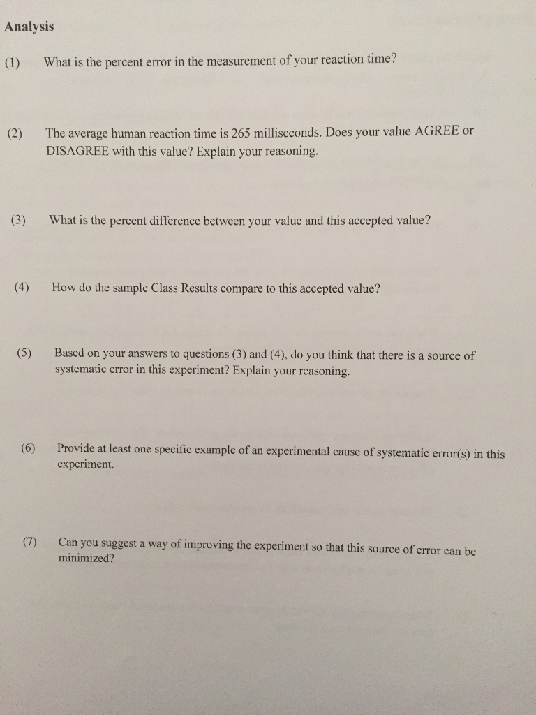 Solved (9) Class Results Note: below are listed values from | Chegg.com