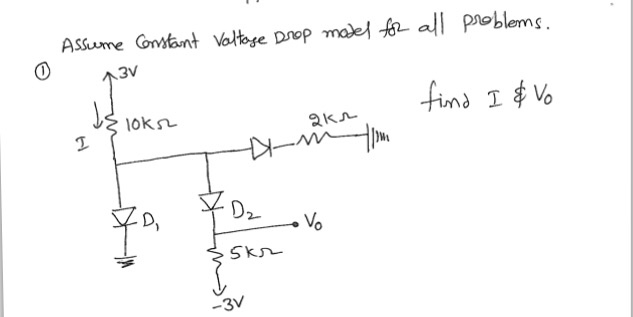 Solved Assume constant voltage Drop model for all problems. | Chegg.com