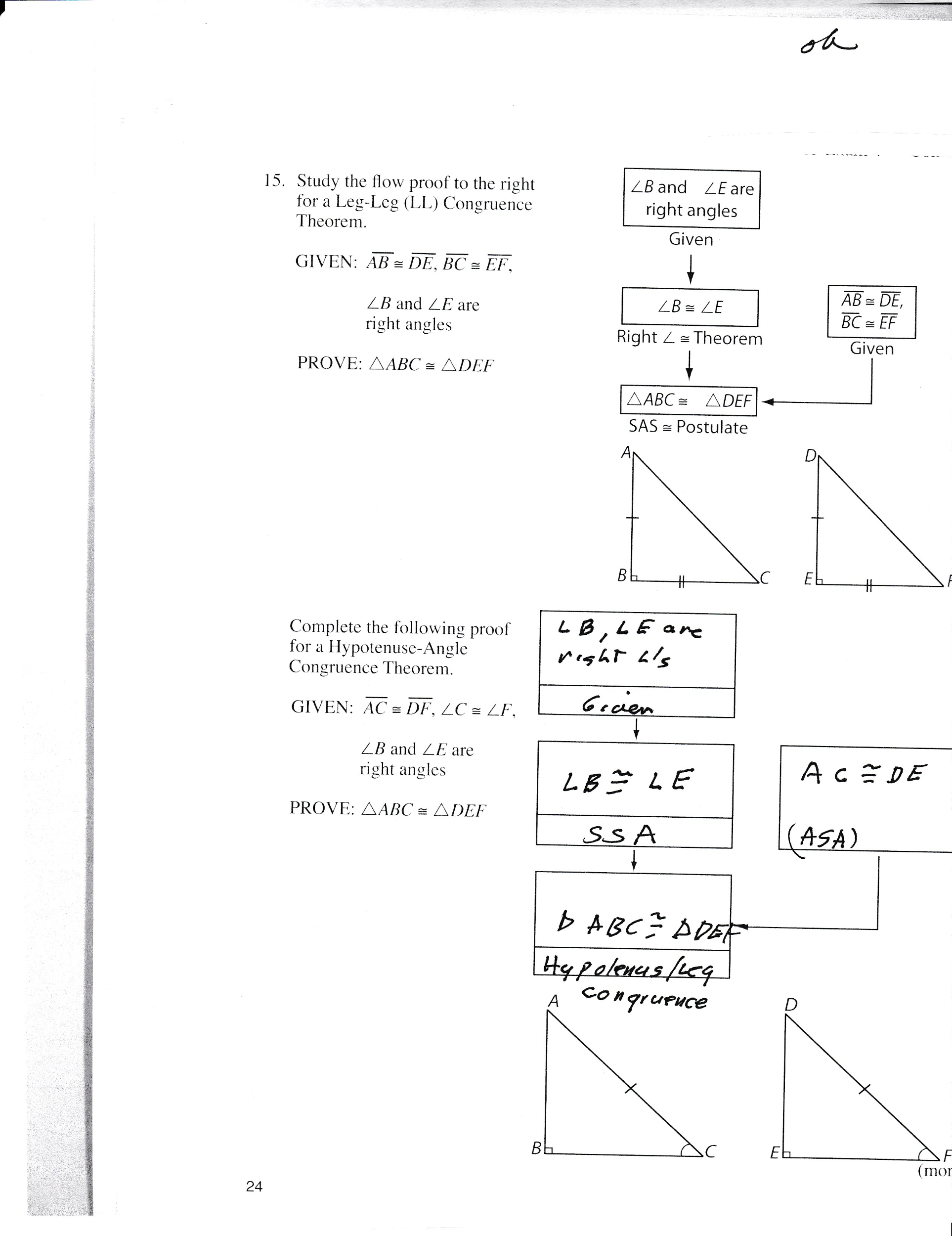 Solved Study the flow proof to the right for a Leg-Lee (LL) | Chegg.com