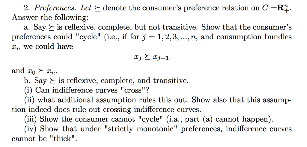 Solved 2. Preferences. Let E denote the consumer's | Chegg.com