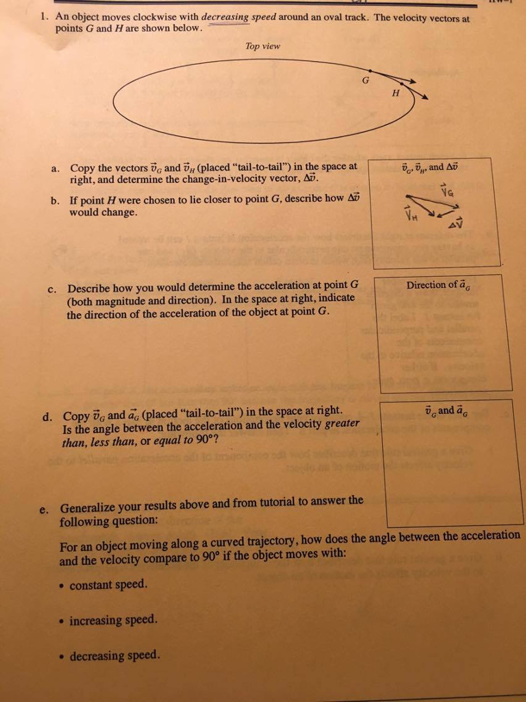 Solved An object moves clockwise with decreasing speed | Chegg.com