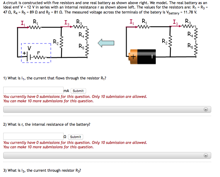 Solved A circuit is constructed with five resistors and one | Chegg.com