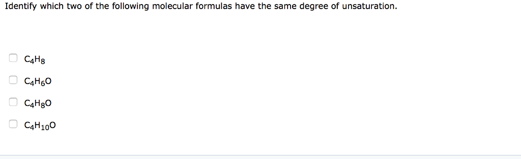 Solved Identify which two of the following molecular | Chegg.com