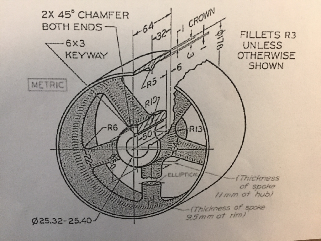 Solved Given the axonometric drawing of the following part, | Chegg.com