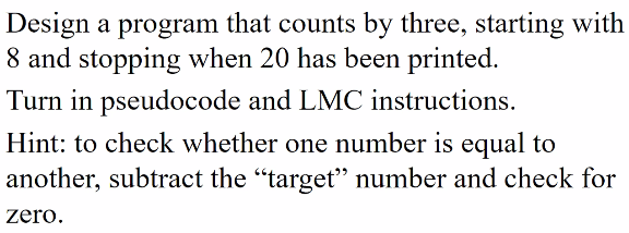 Solved Design a program that counts by three, starting with | Chegg.com