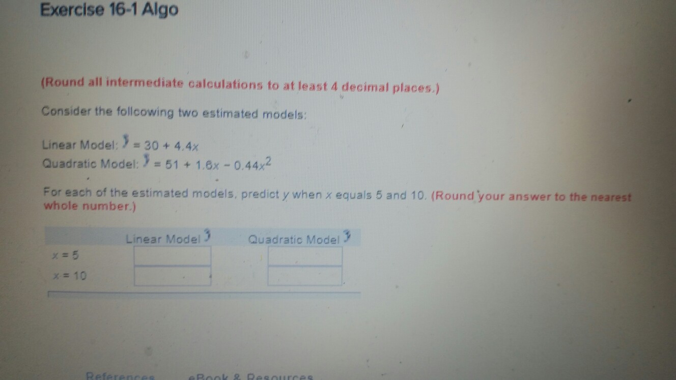 Solved Exercise 16-1 Algo (Round all intermediate | Chegg.com