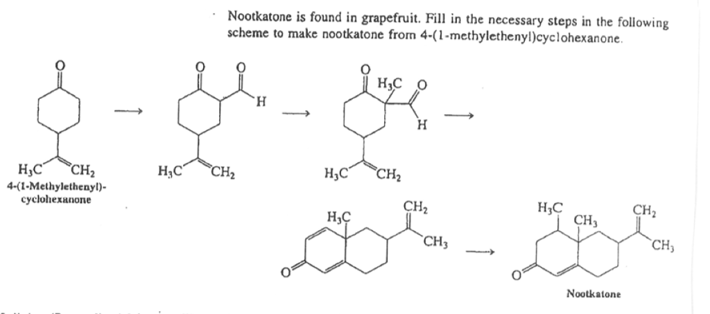 Solved Nootkatone is scheme to make nootkatone from | Chegg.com