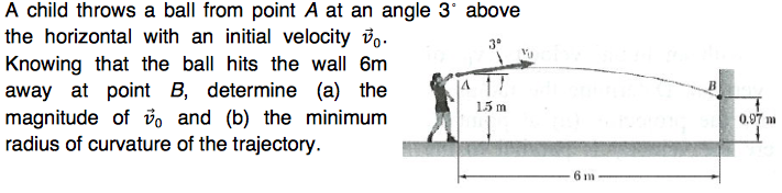 Solved A child throws a ball from point A at an angle 3 | Chegg.com