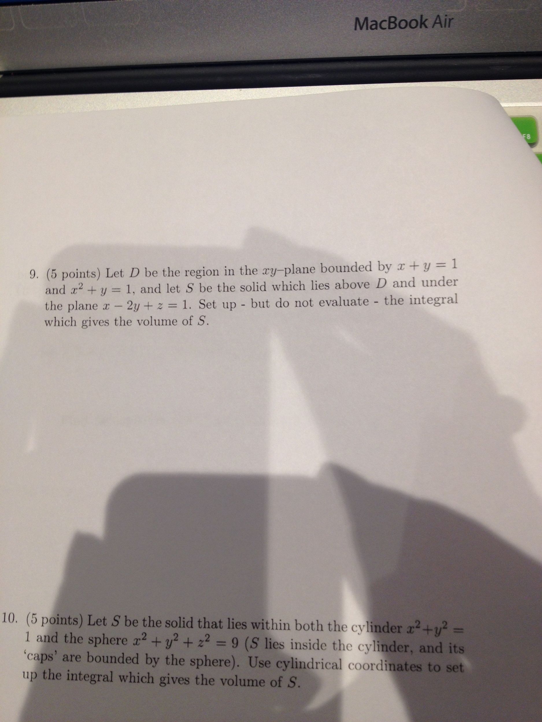 Solved Let D be the region in the zy-plane bounded by x 4 y | Chegg.com