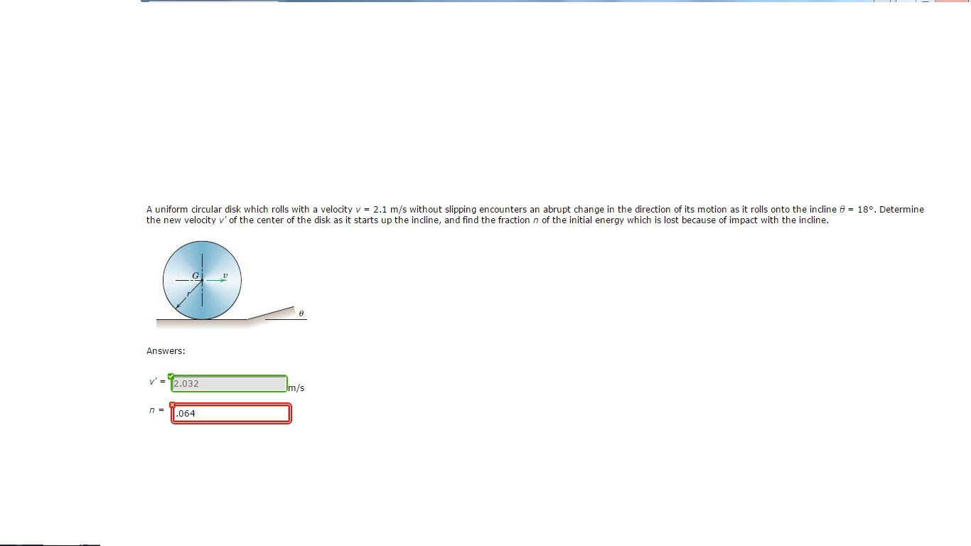 Solved A uniform circular disk which rolls with a velocity v | Chegg.com