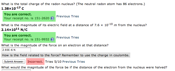 What is the total charge of the radon nucleus? (The | Chegg.com