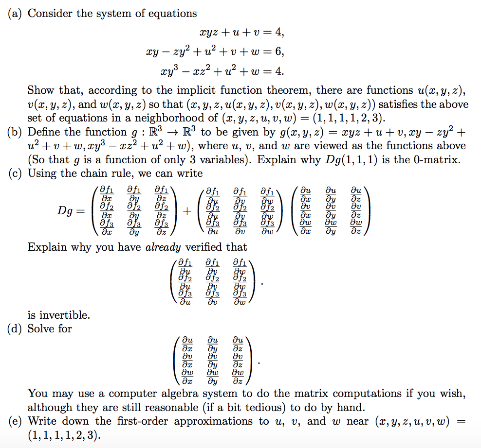 Solved (a) Consider the system of equations 2 2 Show that, | Chegg.com