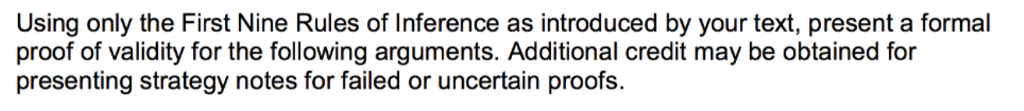 Solved: Using Only The First Nine Rules Of Inference As In... | Chegg.com