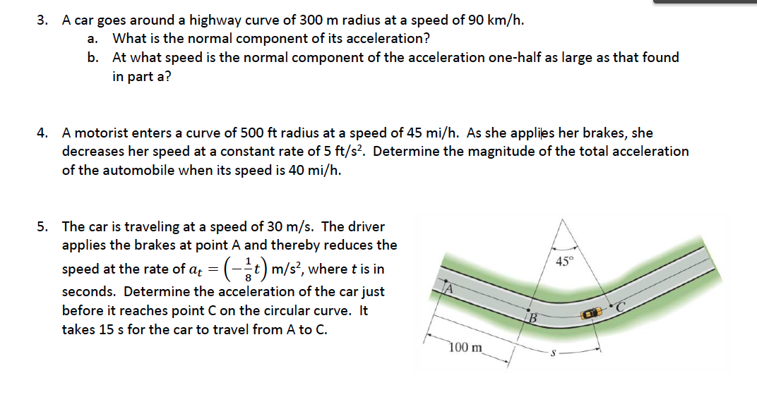 A car goes around a highway curve of 300 m radius at | Chegg.com