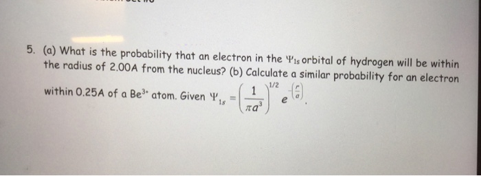 Solved What is the probability that an electron in the | Chegg.com