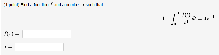 Solved Find a function f and a number a such that 1 + | Chegg.com