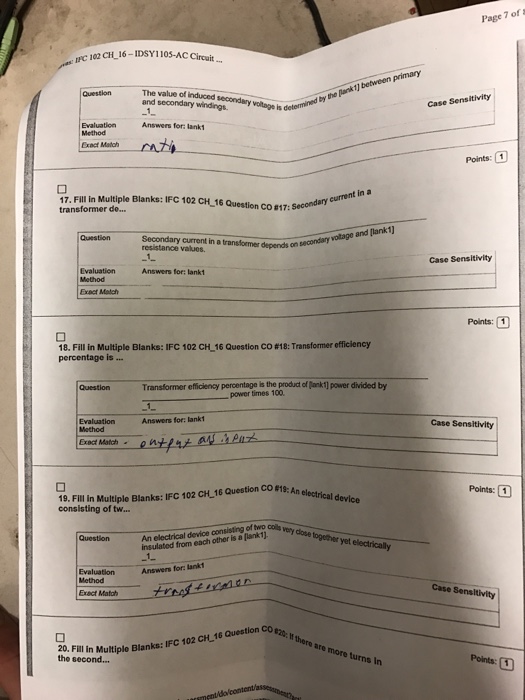 Solved Ques Create Ques Total Questions 20 Total Points | Chegg.com