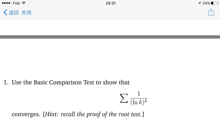 Solved Use the Basic Comparison Test to show that Sigma | Chegg.com