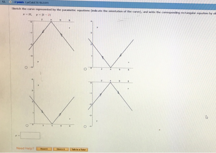 Solved Sketch the curve represented by the parametric | Chegg.com