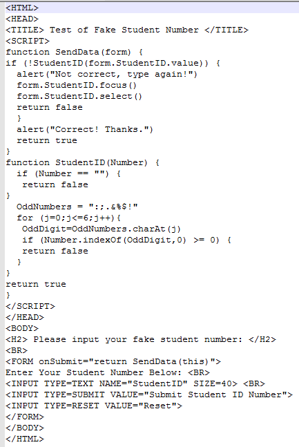 Solved KHTML> KHEAD> TITLE> Test of Fake Student Number | Chegg.com