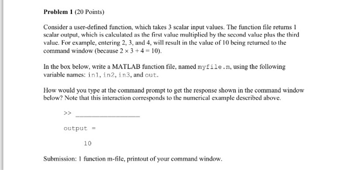 Solved Consider a user-defined function, which takes 3 | Chegg.com