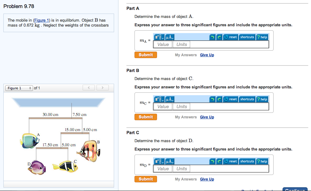 Solved The mobile in (Figure 1) is in equilibrium. Object B | Chegg.com