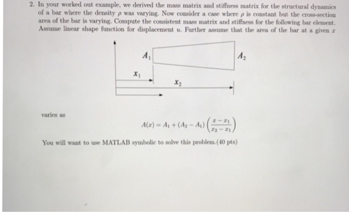 In your worked-out example, we derived the mass | Chegg.com