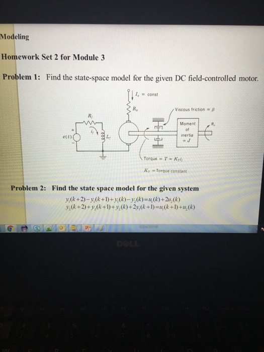 Solved Find The State Space Model For The Given Dc