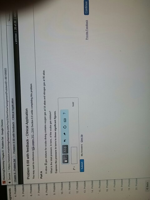 Solved Part A What is the total pressure, in tors, of the | Chegg.com
