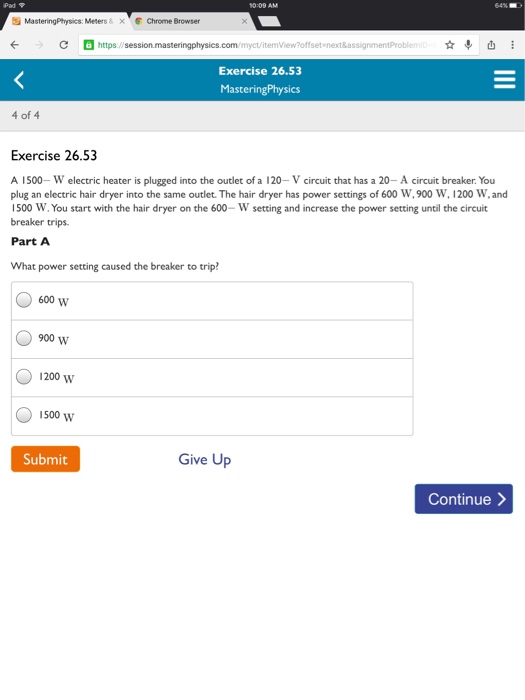 Solved A 1500- W electric heater is plugged into the outlet | Chegg.com