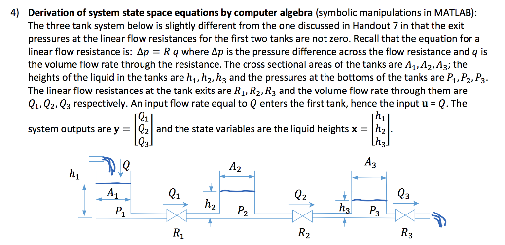 Solved 4) Derivation of system state space equations by | Chegg.com