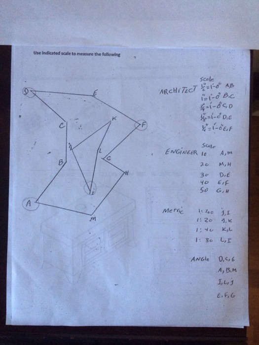 Use indicated scale to measure the following | Chegg.com