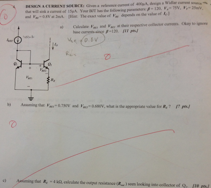 Solved DESIGN A CURRENT SOURCE: Given a reference current of | Chegg.com