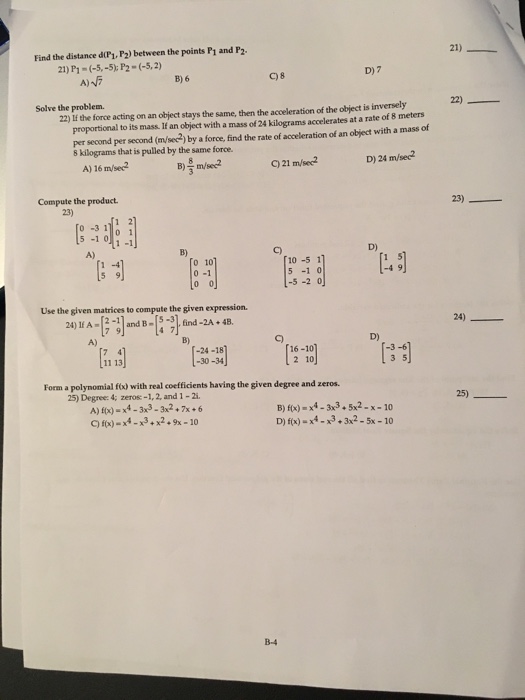 Solved Perform the row operation(s) on the given augmented | Chegg.com