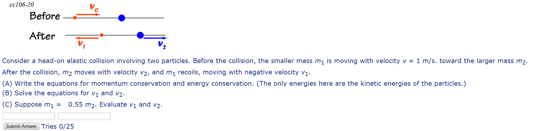 Solved Consider a head-on elastic collision involving two | Chegg.com Solved Consider a head-on elastic collision involving two | Chegg.com