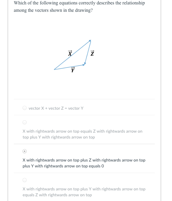 Solved Which of the following equations correctly describes | Chegg.com