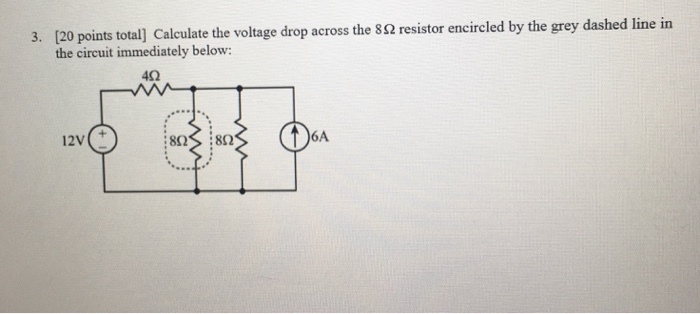 Solved Calculate the voltage drop across the 8 Ohm resistor | Chegg.com