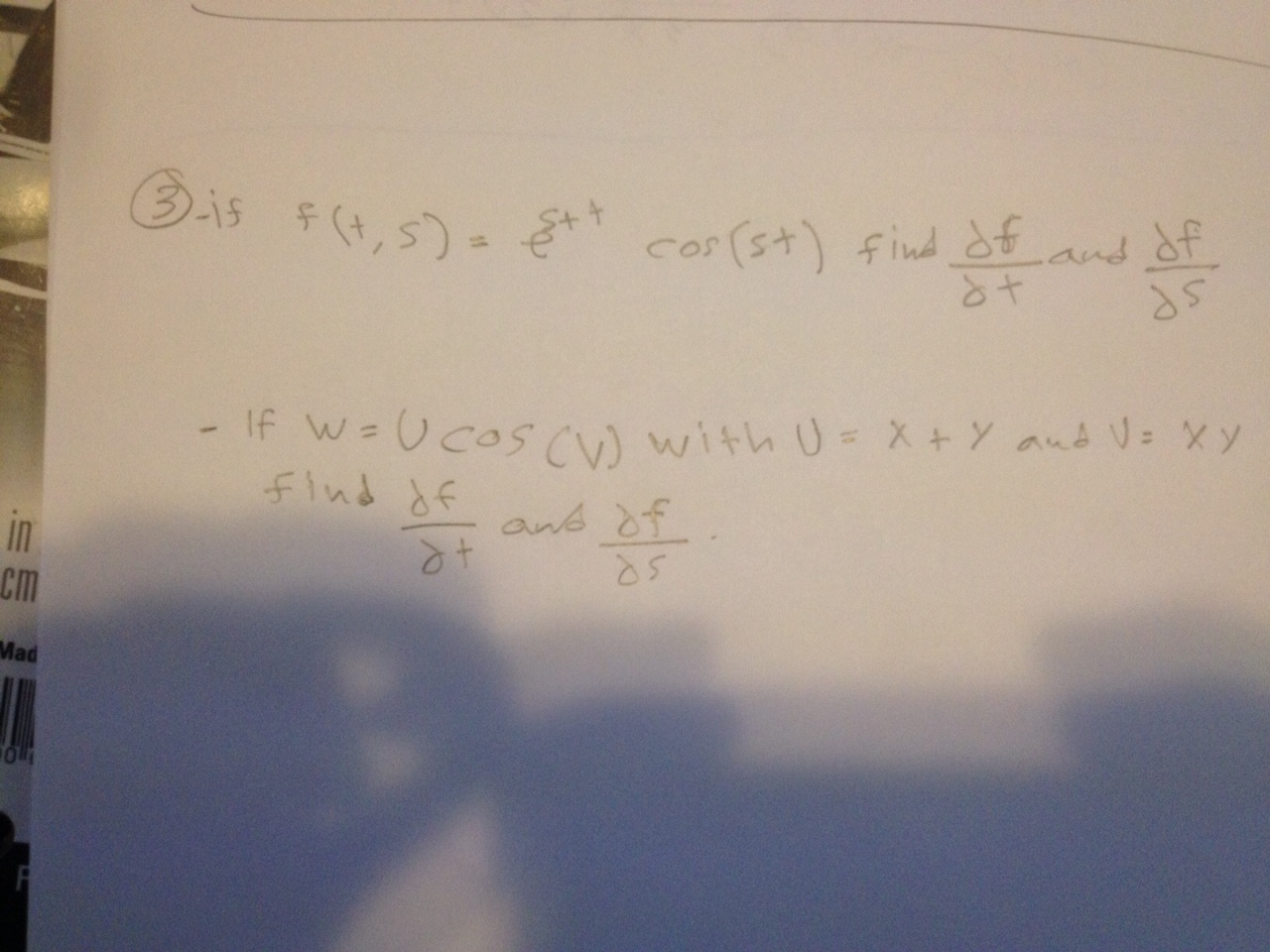 Solved -15 Cor(st) find Stand If w= at 25 cm Mad at /0 /QI/Q | Chegg.com
