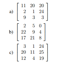 Solved Determine whether the following matrices are | Chegg.com