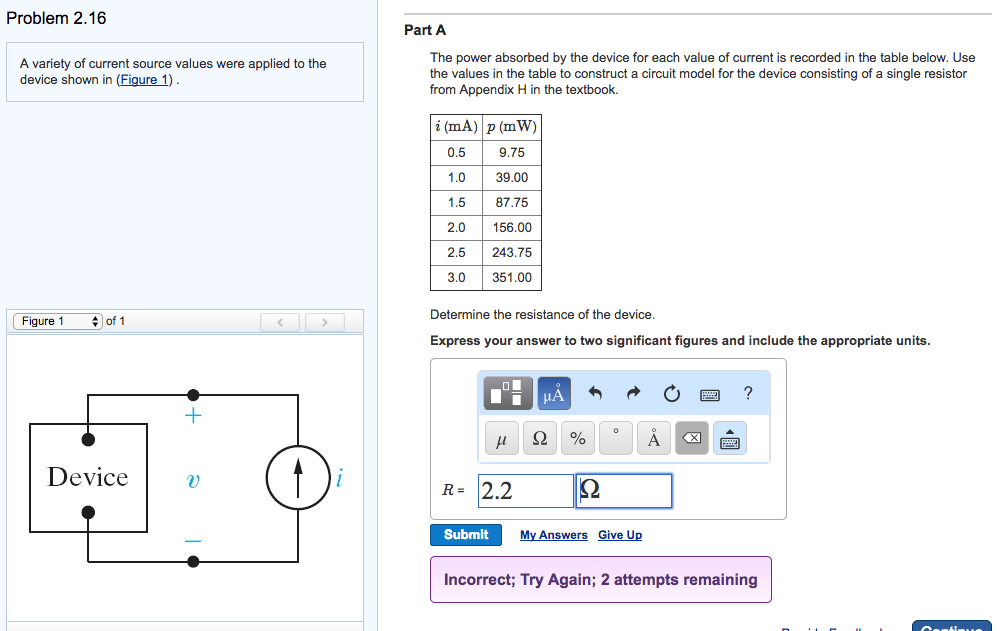 Solved A variety of current source values were applied to | Chegg.com