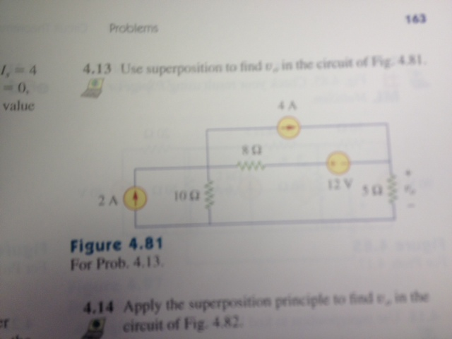 Solved Use superposition to find v0 in the circuit of Fig. | Chegg.com