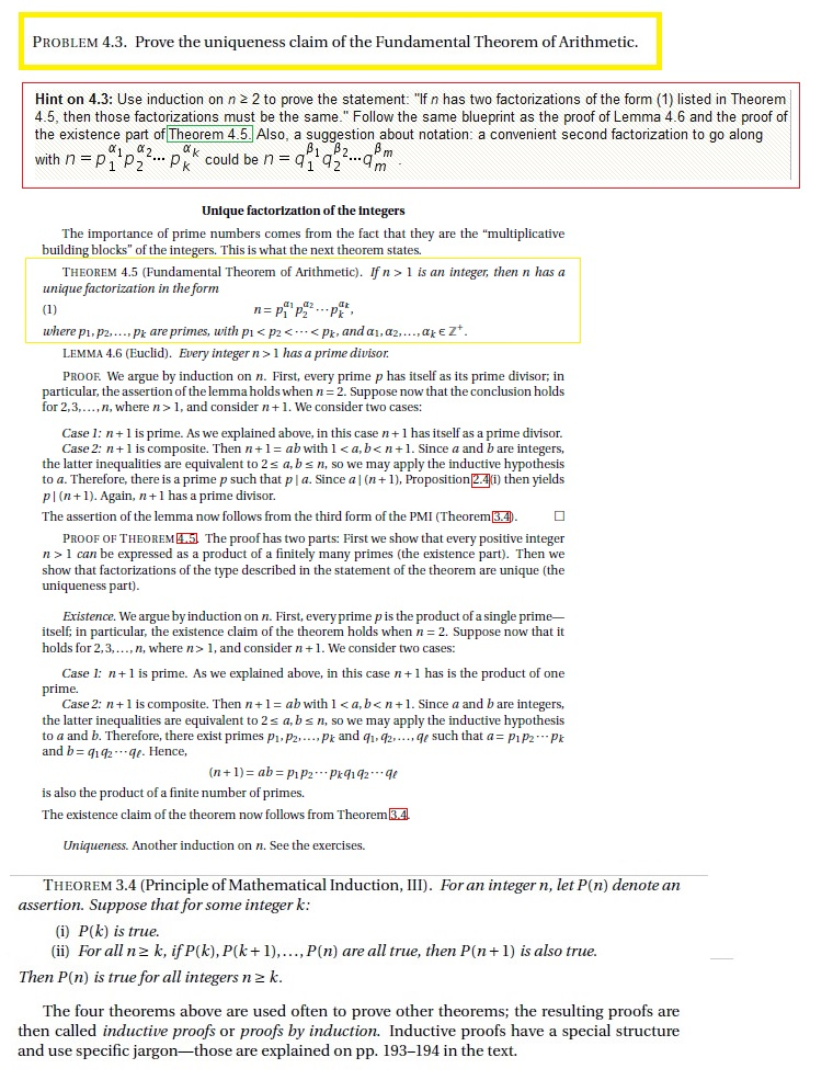 Solved Prove the uniqueness claim of the Fundamental Theorem | Chegg.com