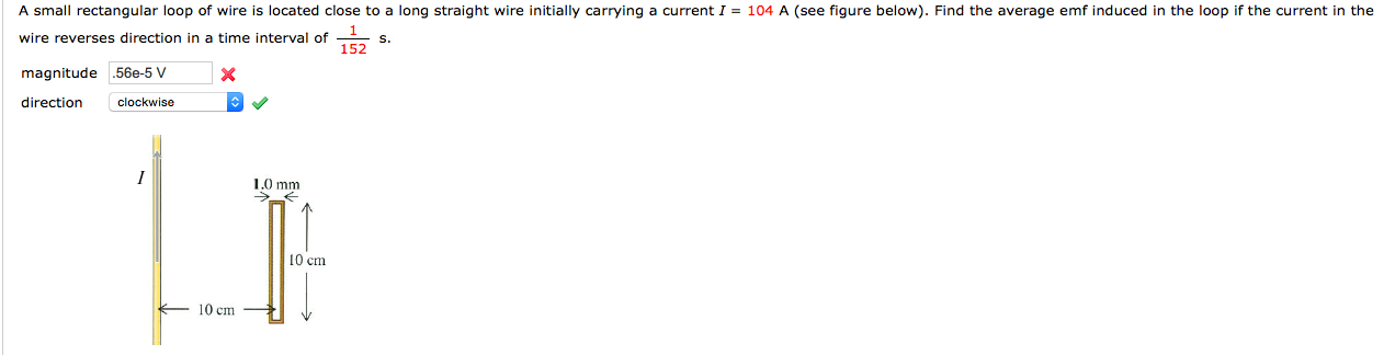 Solved A small rectangular loop of wire is located close to | Chegg.com