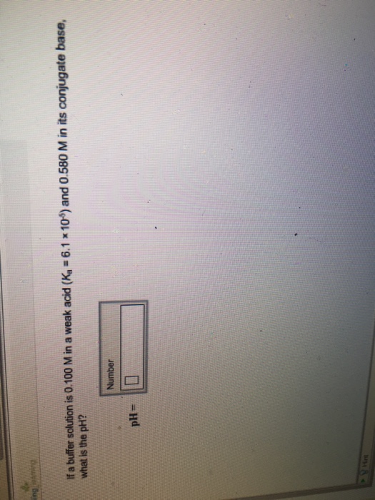 Solved If a buffer solution is 0.100 M in a weak acid (K_a = | Chegg.com