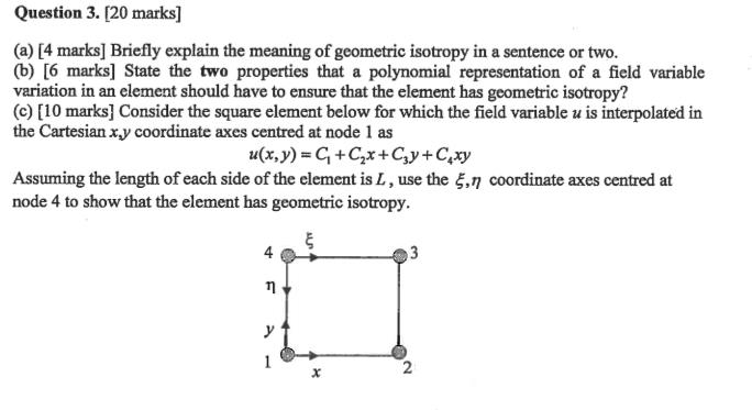 Solved Briefly explain the meaning of geometric isotropy in | Chegg.com