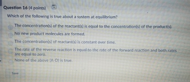 Solved Question 4 (2 points) Consider the following | Chegg.com