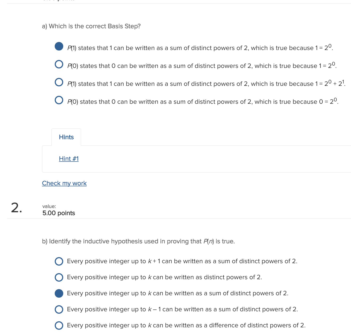 Solved value: 5.00 points c) Click and drag the given steps | Chegg.com