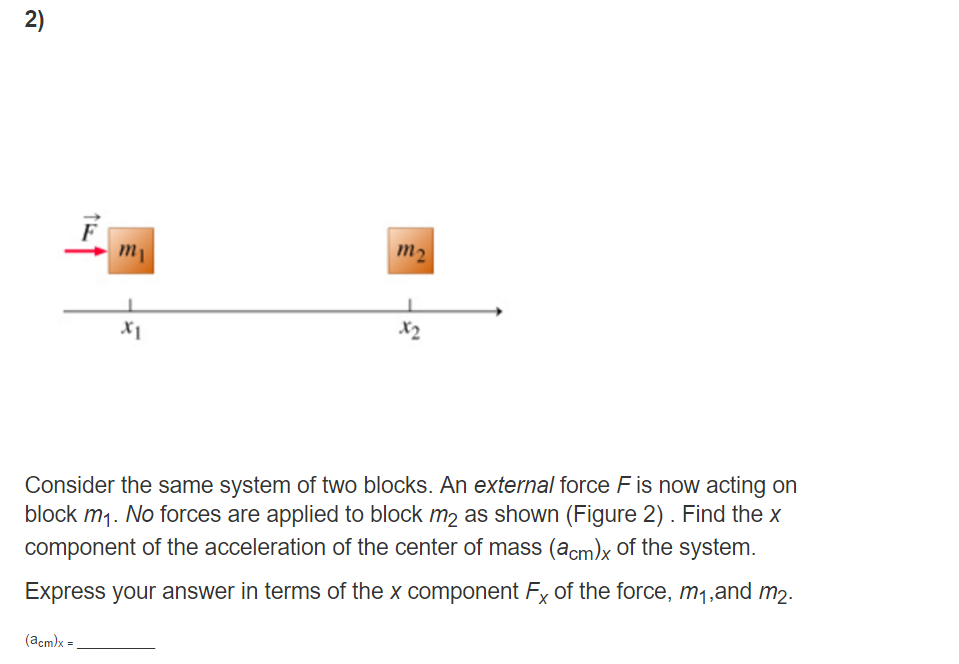 Solved Consider a system of two blocks that have masses m1 | Chegg.com