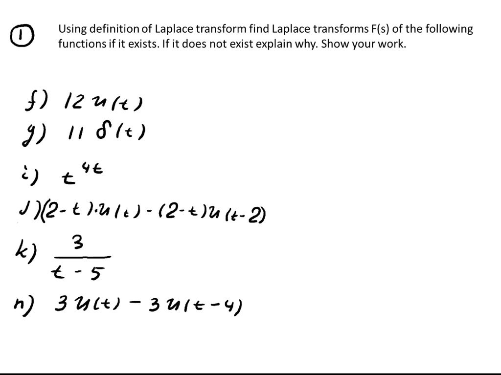 Solved Using definition of Laplace transform find Laplace | Chegg.com